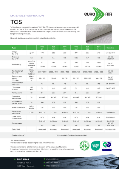 Technical Datasheets - EuroAir
